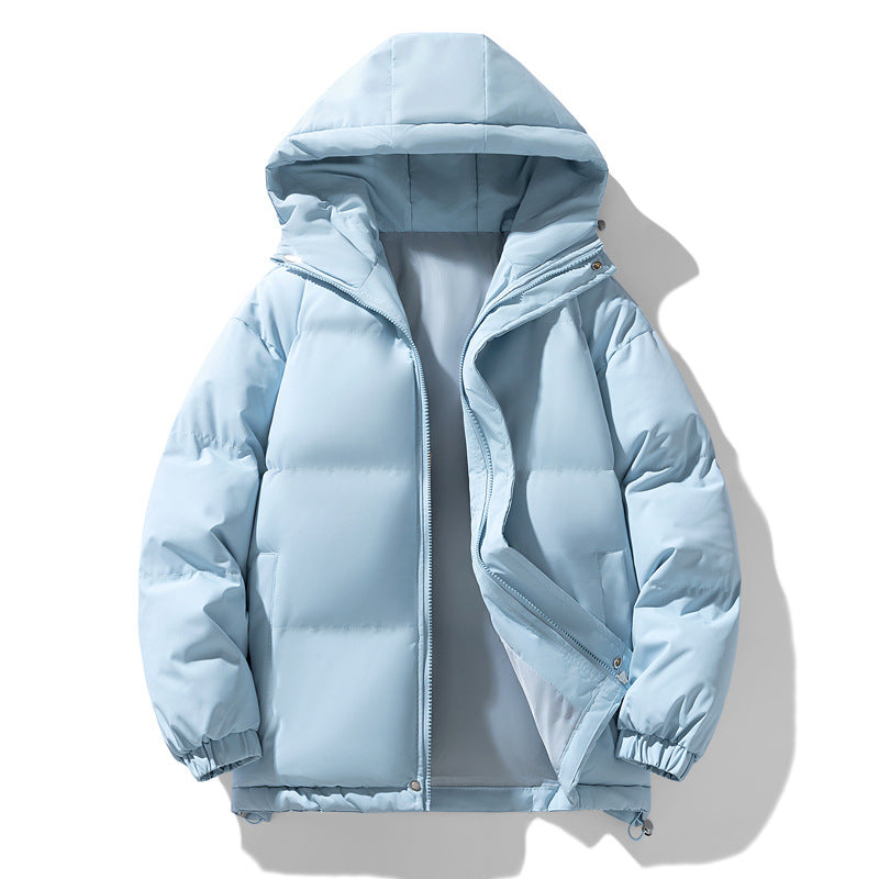 NASA Stand Collar Couple Cotton Down Jacket – Winter Warm Casual Puffe ...